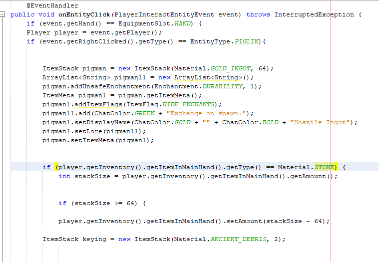 Solved - Check hand for custom item | SpigotMC - High Performance Minecraft